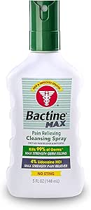 Amazon.com: Bactine Max Pain Relieving Cleansing Spray, White, 5 Fl Oz ...