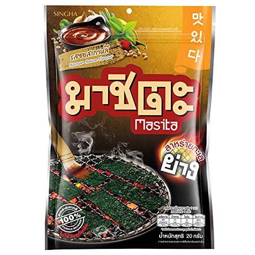 Buy Masita, Grilled Seaweed Snack, Korean Sauce Flavour, 20 g (Pack of ...