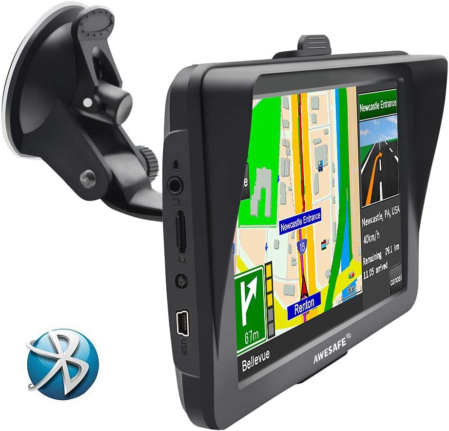 AWESAFE Sat Nav UK, 7 inch Bluetooth GPS Navigation: Amazon.co.uk ...
