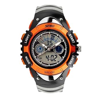 ALPS Kids Simple Design MultiFunction LED Digital Sport Watch 30M ...