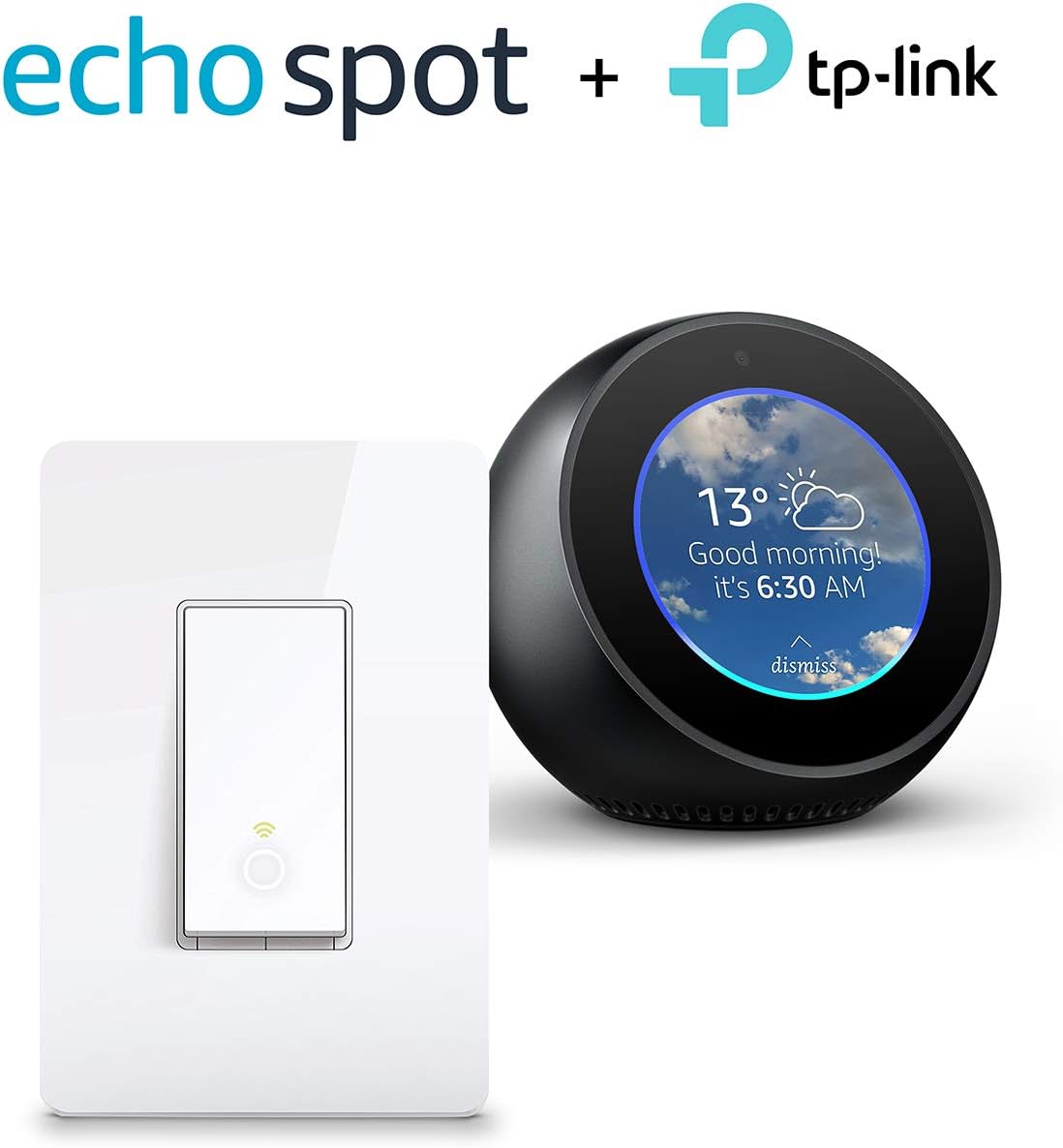 Echo Spot with TP-Link Smart Light Switch, Black: Amazon.ca: Amazon Devices