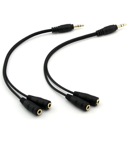 Sdoppiatore Cuffie Jack 3,5 Mobi Lock 2 Pezzi Splitter Audio A Y Da 3,5 ...