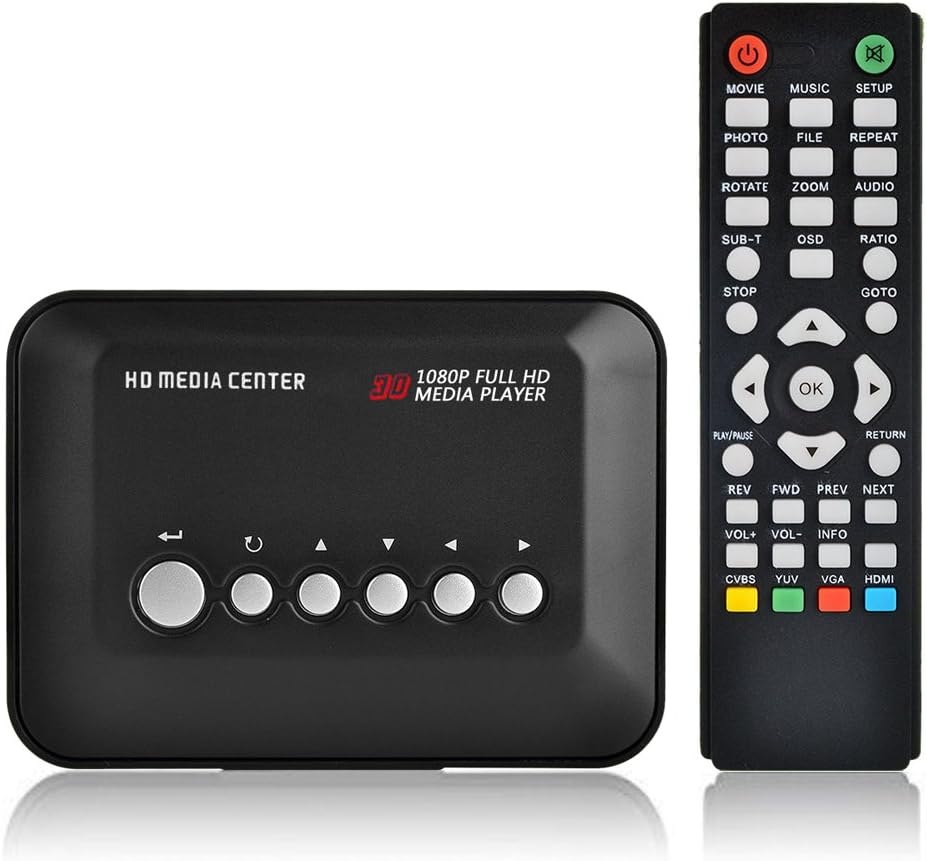 Amazon.com: UVIA 1080P Full HD Multi TV Media Player HDMI Video Player ...