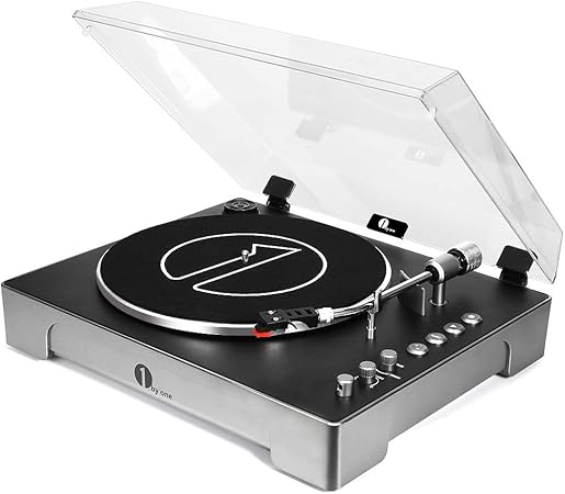 1byone Fully-Automatic 3-Speed Turntable Record Player with Adjustable ...