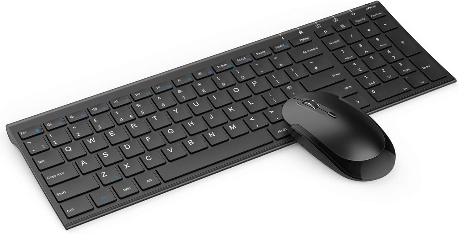 Jelly Comb Wireless Keyboard and Mouse Combo, 2.4G Wireless ...