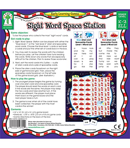Key Education Sight Word Space Station Board Game Early Learning ...
