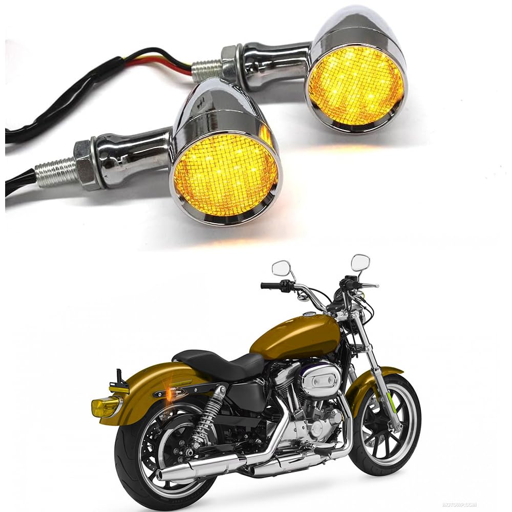 DREAMIZER LED Turn Signals Front Rear 15 LED Motorcycle Lights Super ...