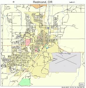Amazon.com: Large Street & Road Map of Redmond, Oregon OR - Printed ...