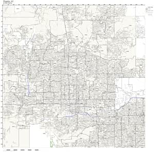 Phoenix, AZ ZIP Code Map Laminated : Amazon.ca: Office Products