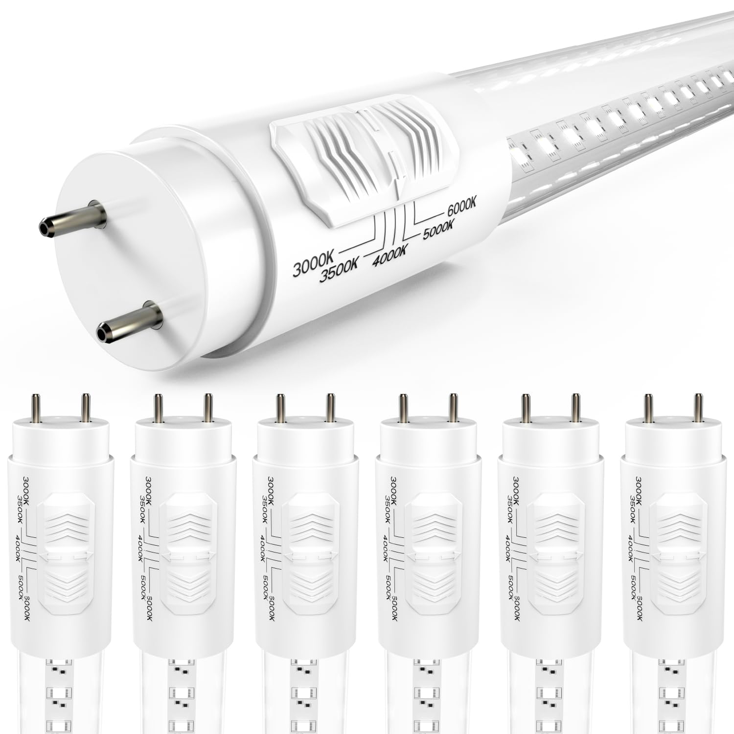 Sunco 6 Pack T8 LED Bulbs 4 Foot, LED Fluorescent Tube Replacement, 4ft ...