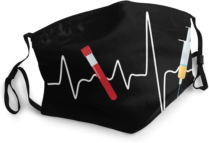 Niokre Protective mask-Phlebotomy Heartbeat Phlebotomist Blood Suitable ...