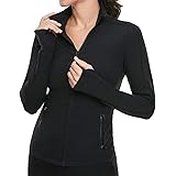 Lock and Love Women's Full Zip-up Yoga Workout Running Track Jacket ...