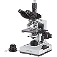 Amazon.com: AmScope T490B-DK Compound Trinocular Microscope, WF10x and WF20x Eyepieces, 40X ...
