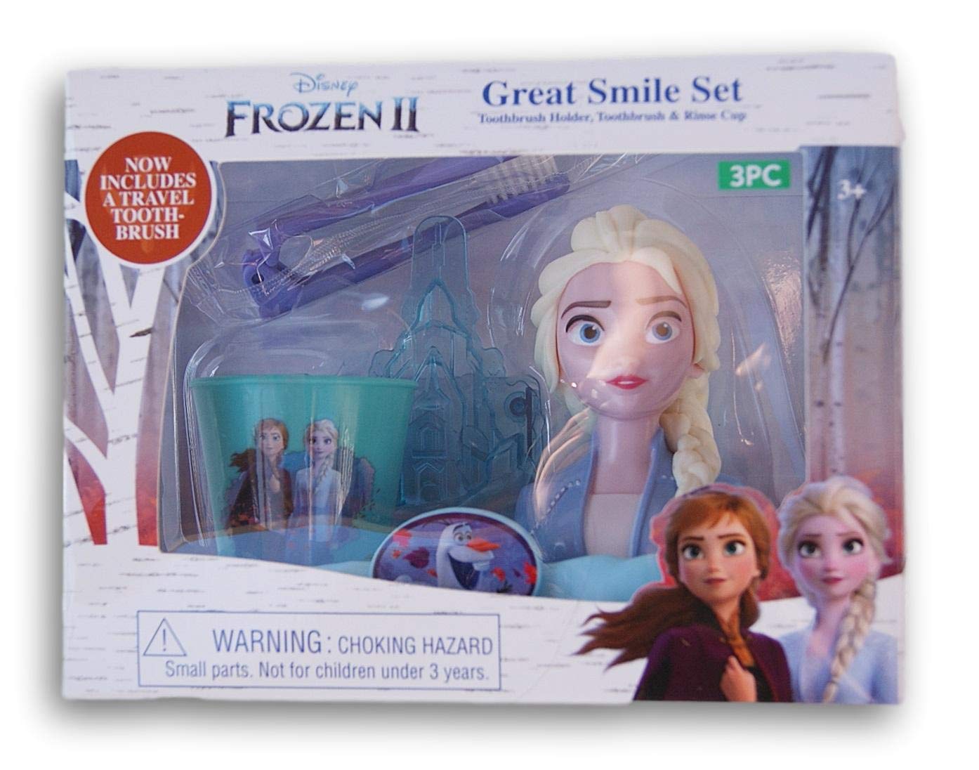Amazon.com: Frozen 2 Elsa Smile Set - Toothbrush Holder, Toothbrush ...
