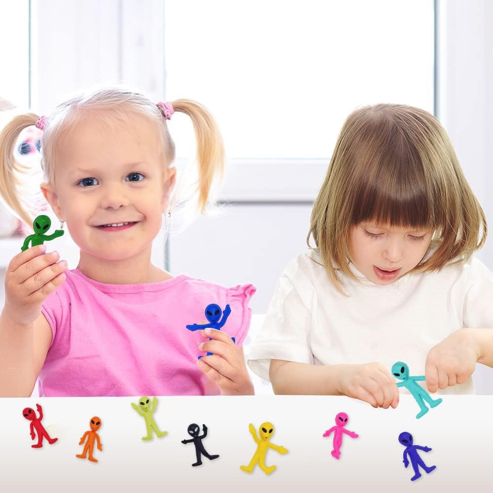 ArtCreativity Bendable Alien Figures (Set Of 12) Bendable Alien Toys ...