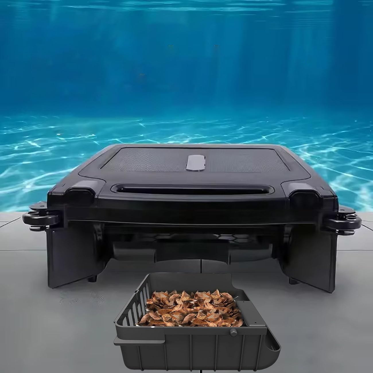 Pool Skimmer Robot Cordless Pool Cleaner with 2500Mha Battery/Large ...