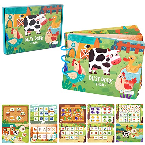 Quiet Book for Toddlers, Early Learning Montessori Interactive Toys for ...