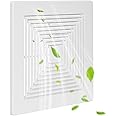 PTLEVYN Bathroom Exhaust Fan Cover White Matte Bathroom Ceiling Fan Grille with Spring ...
