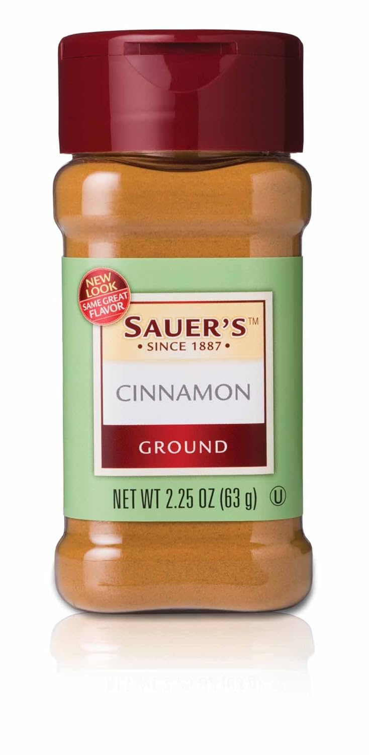 Amazon.com : Sauer's Ground Cinnamon, 2.25-Ounce Jars (Pack of 6 ...