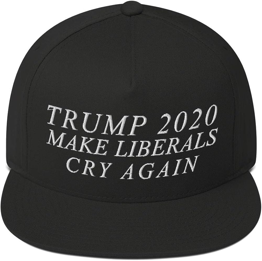 Make Liberals Cry Again GOP MAGA Snapback Flat Bill Hat Black at Amazon ...