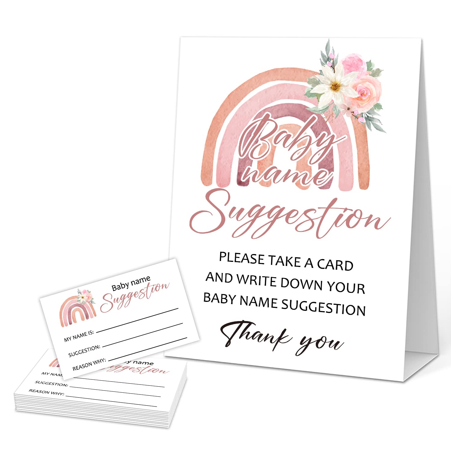 Baby Shower Game?Baby Name Suggestion Standing Sign and 50 Name ...