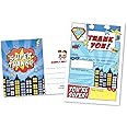 Amazon.com : 25 Superhero Comic Fill In The Blank Kids Thank You Cards ...