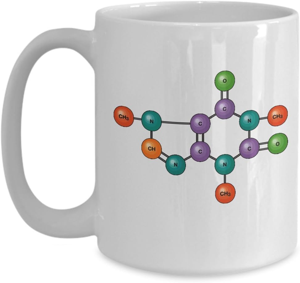 Caffeine Molecule Mug Funny Chemistry Formula C8H10N4O2 Caffeinated AF ...
