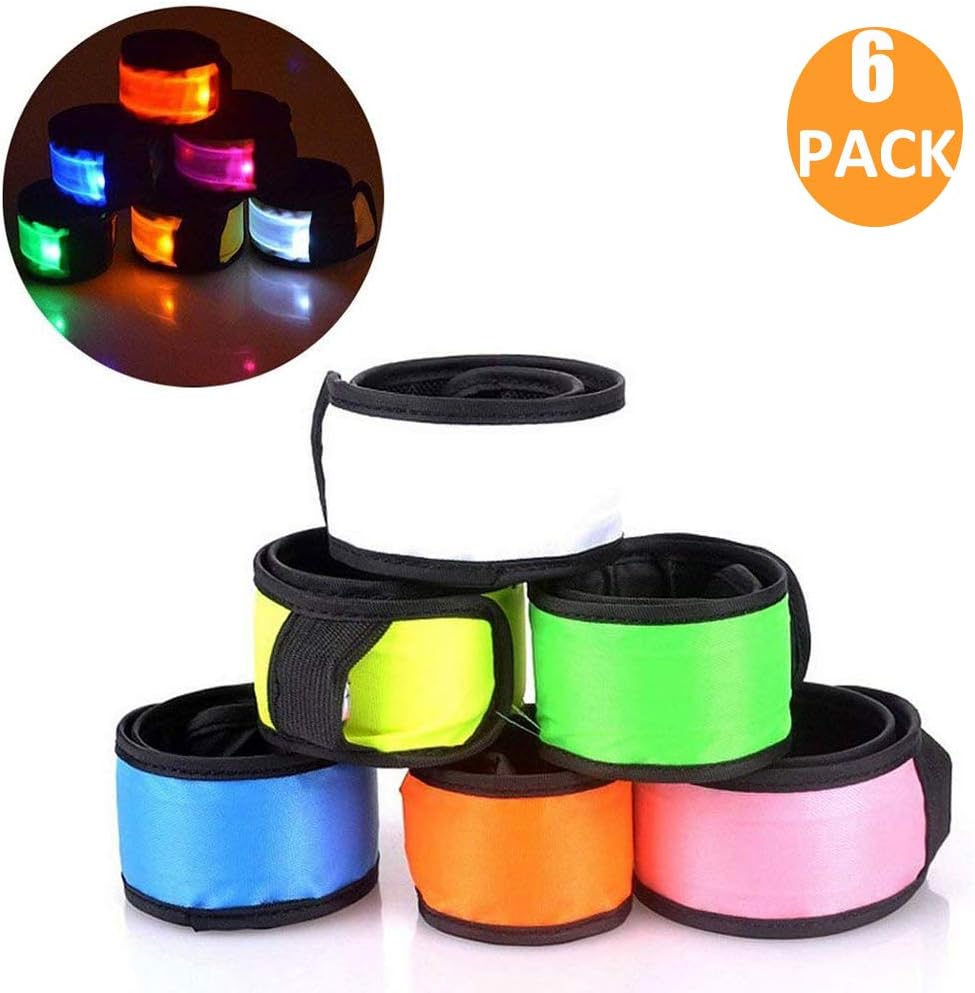 Light Up Flashing Led Bracelets Wristband Glow in The Dark Slap Stick ...
