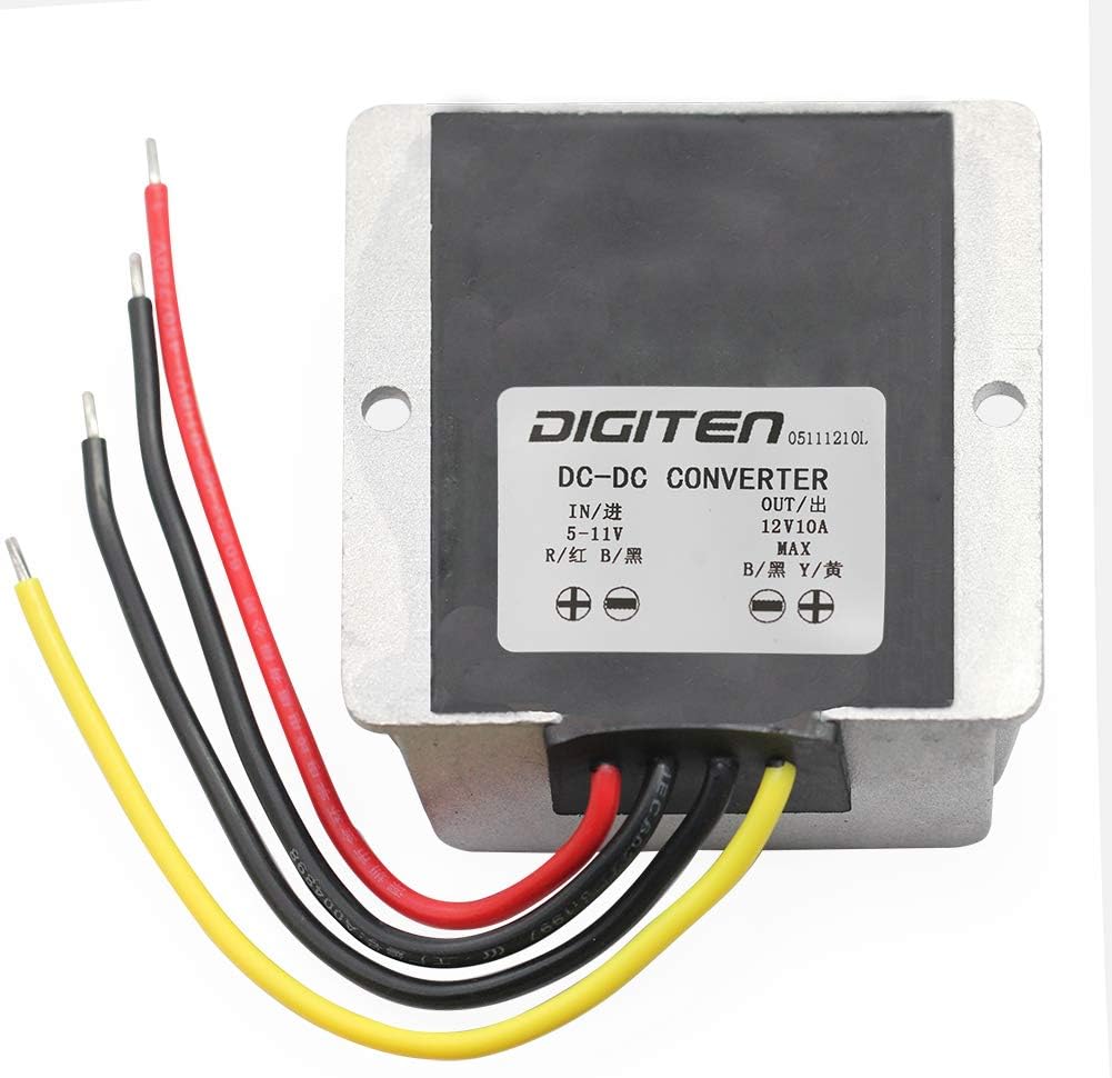 DIGITEN DC 6V 5-11V to 12V 10A Step up Converter Regulator Waterproof ...