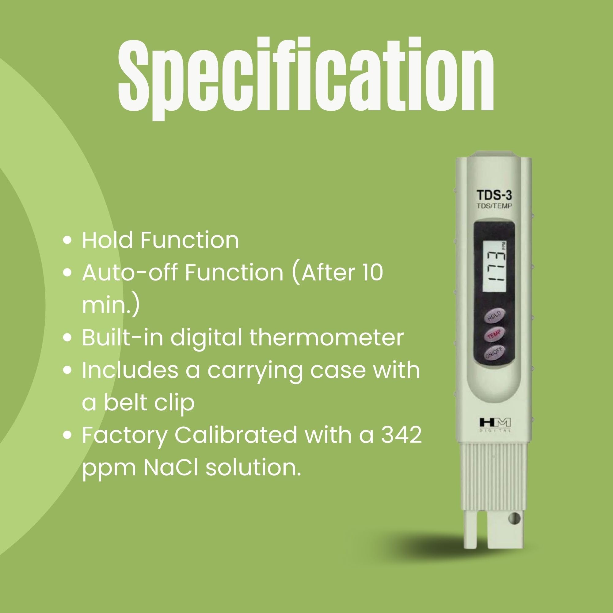 Mua TDS-3 Handheld TDS Meter with Carrying Case, 0-9990 ppm TDS ...