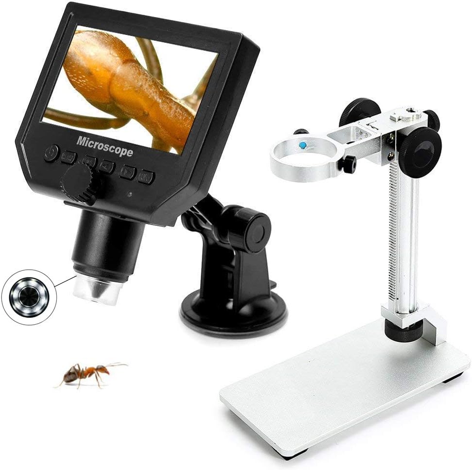 Microscopios Digitales LCD Video Cámara, Soporte De Metal, 8 Leds ...