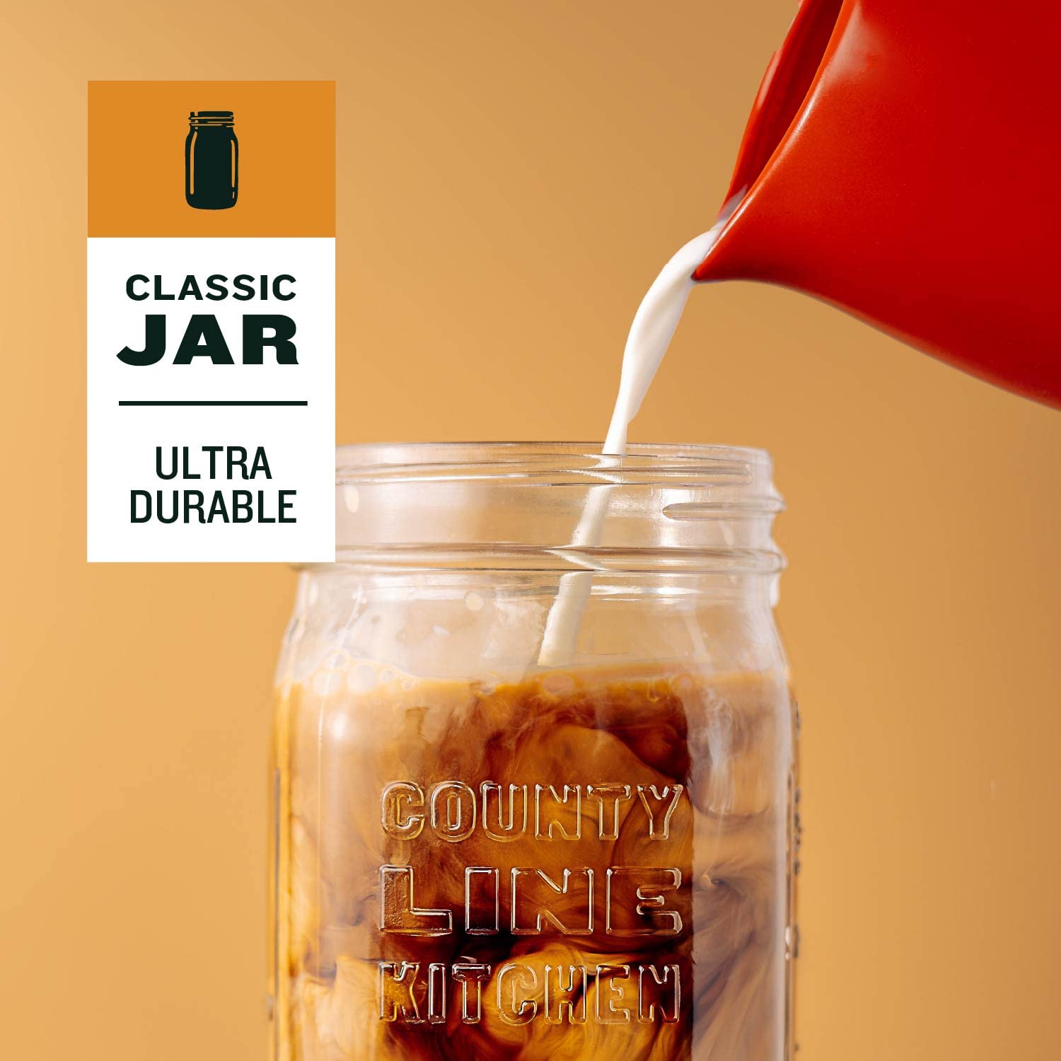 Mua County Line Kitchen Glass Mason Jar Pitcher with Lid - Wide Mouth ...