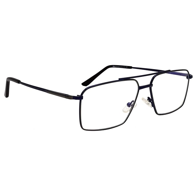 Buy Hrinkar Rectangle Blue Full Rim Metal Latest Stylish Spectacle ...