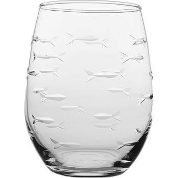 Amazon.com: Abbott Collection Blue and Green Fish Goblets: Home & Kitchen