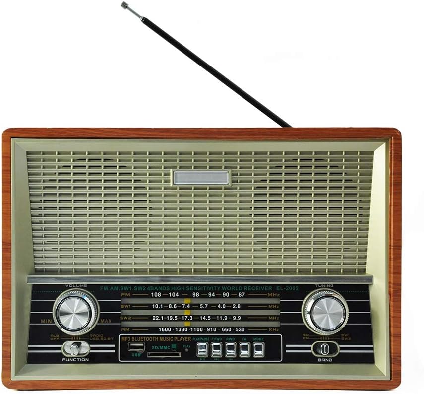 TYX-SS Retro Vintage Wooden FM Radio, Multifunctional: Amazon.co.uk ...