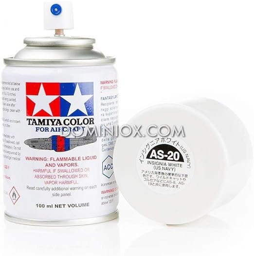 Tamiya AS-20 Insignia White (USN) - 100ml Spray Can # 86520: Amazon.co ...