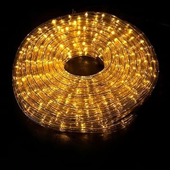 Amazon.com: 50Ft Rope Lights; Brilliant Amber LED Rope Light Kit; 1.0 ...