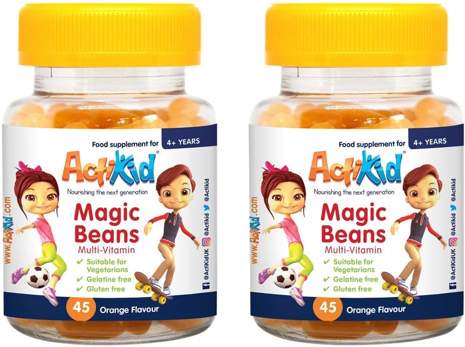 Special Offer 2X ActiKid Magic Beans Multivitamin 45 Orange Flavour ...