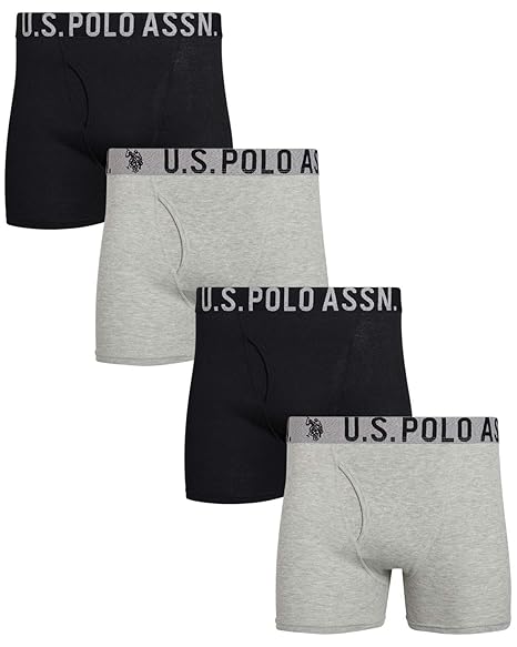 Buy U.S. Polo Assn. Men's Cotton Boxer Briefs Underwear with Functional ...