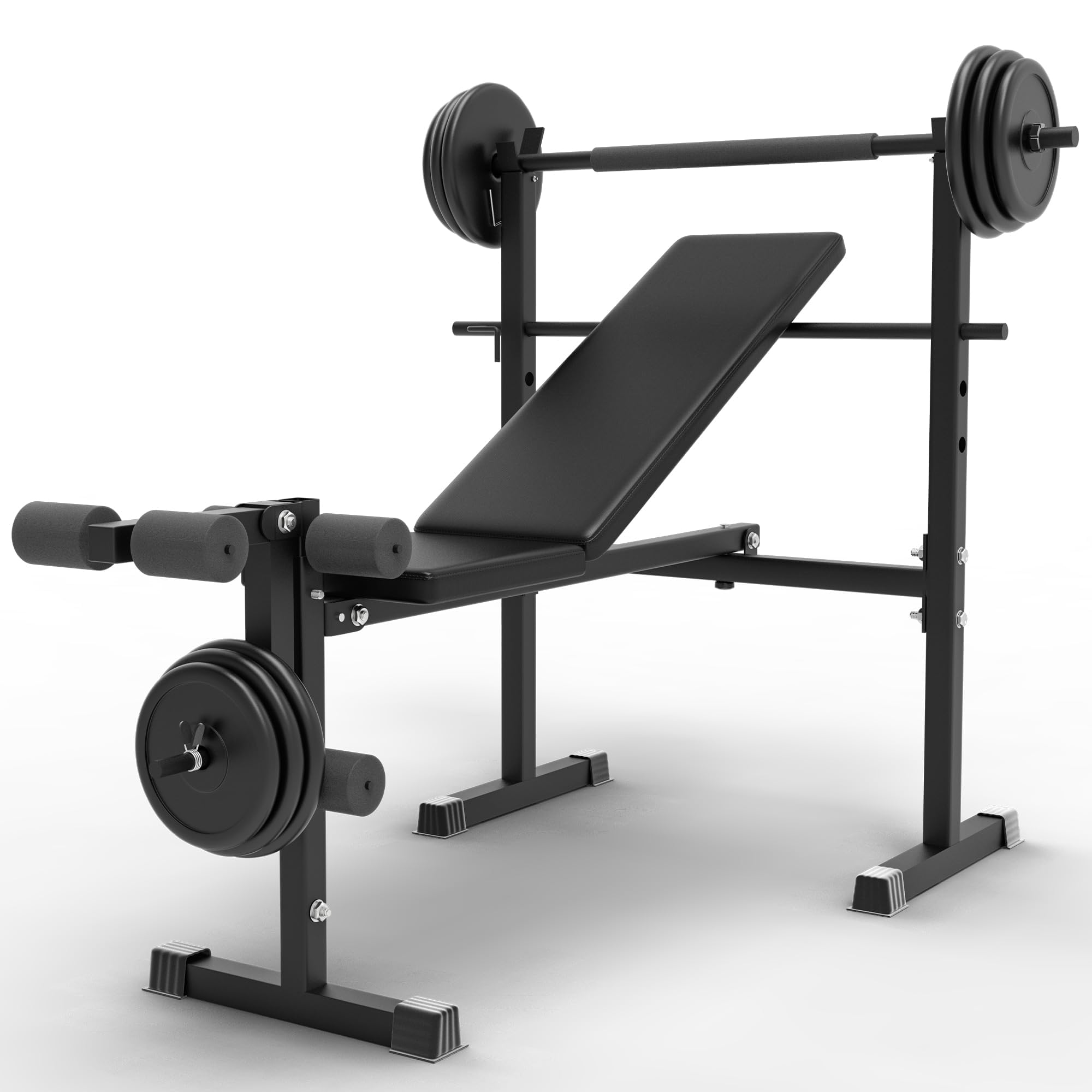 Rigel Adjustable Olympic Weight Bench Foldable Multipurpose Bench with ...