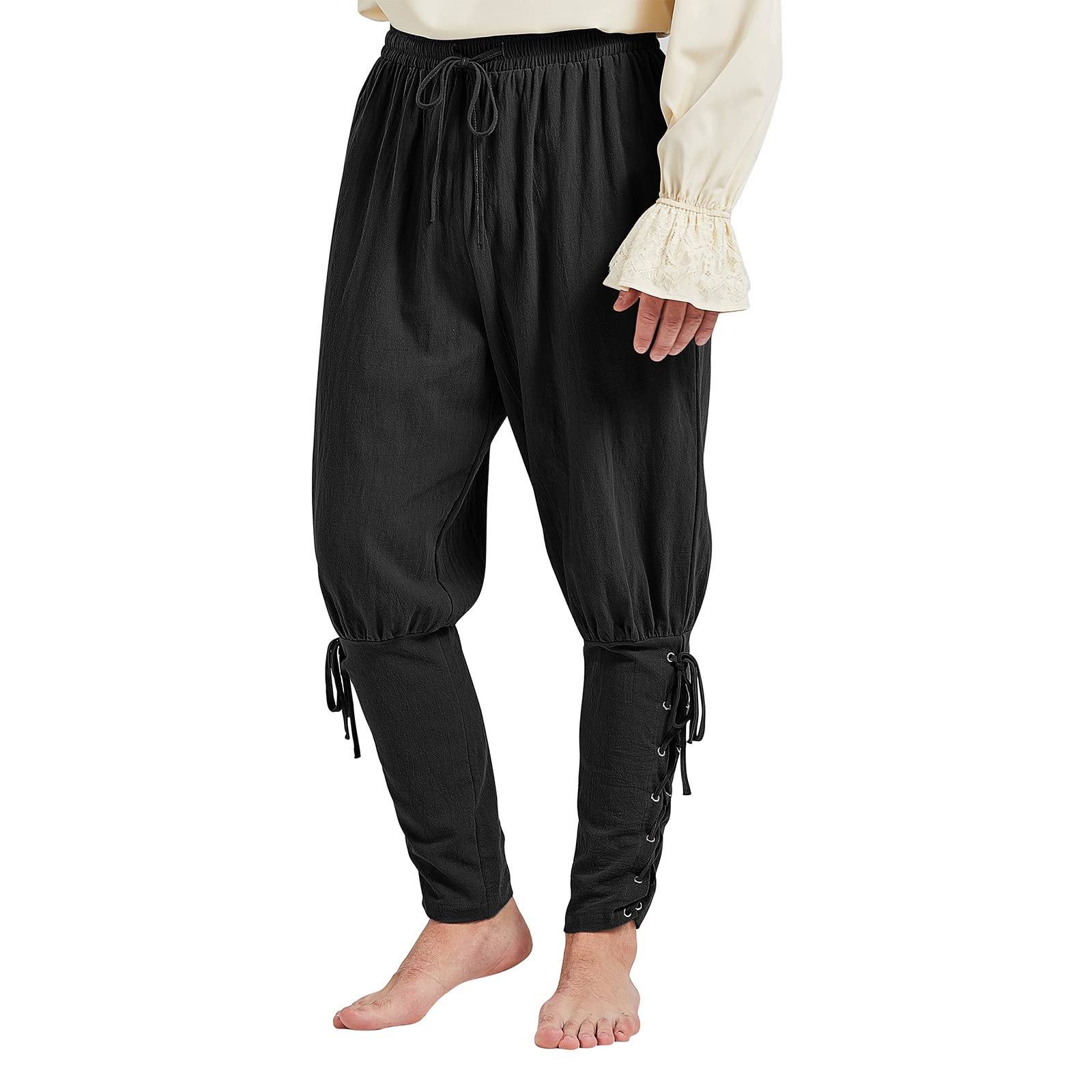Men’s Pirate Pants Ankle Banded Renaissance Pants Medieval Viking ...