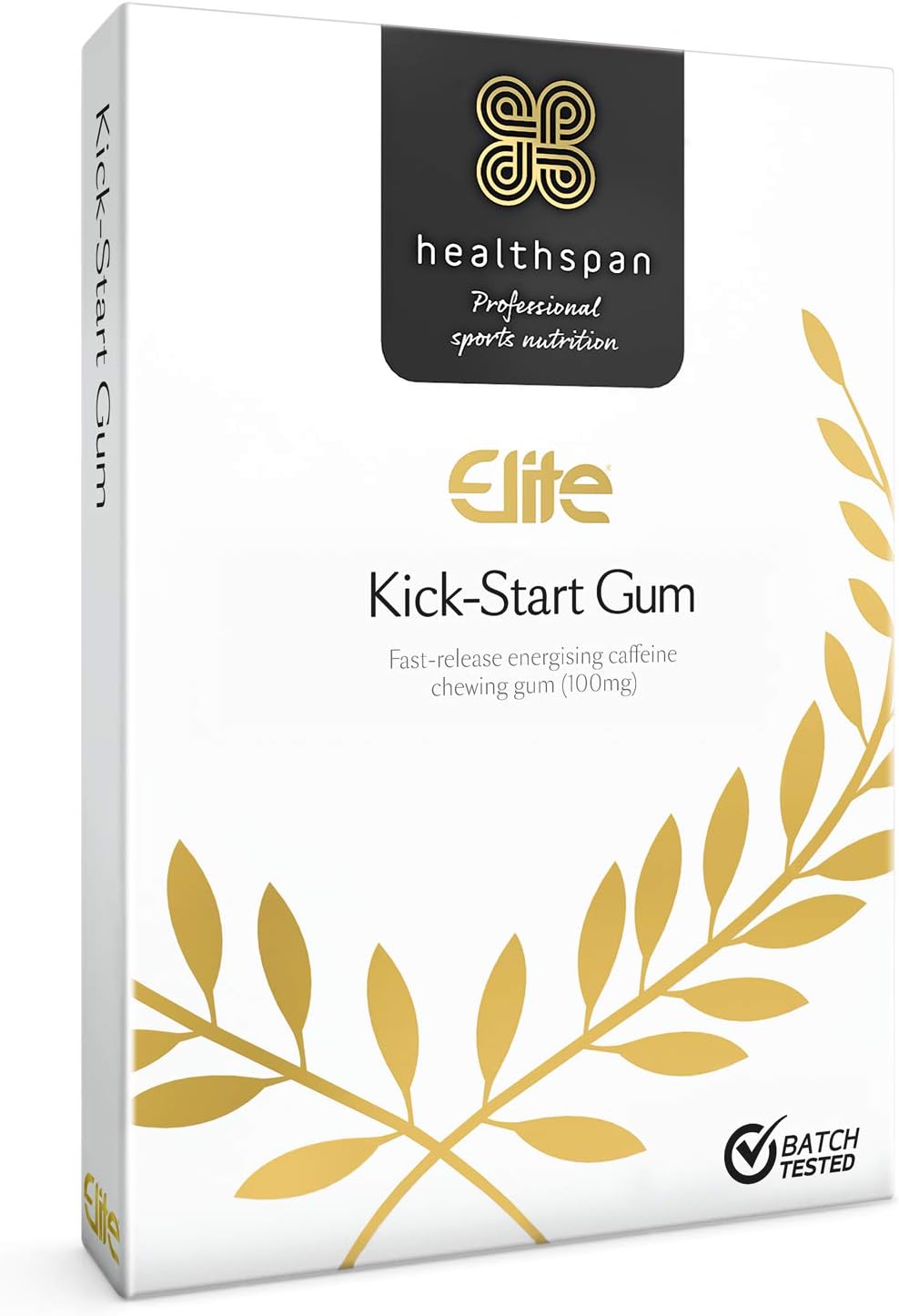 Healthspan Elite Caffeine Chewing Gum, 40 Pieces, All Blacks Official ...