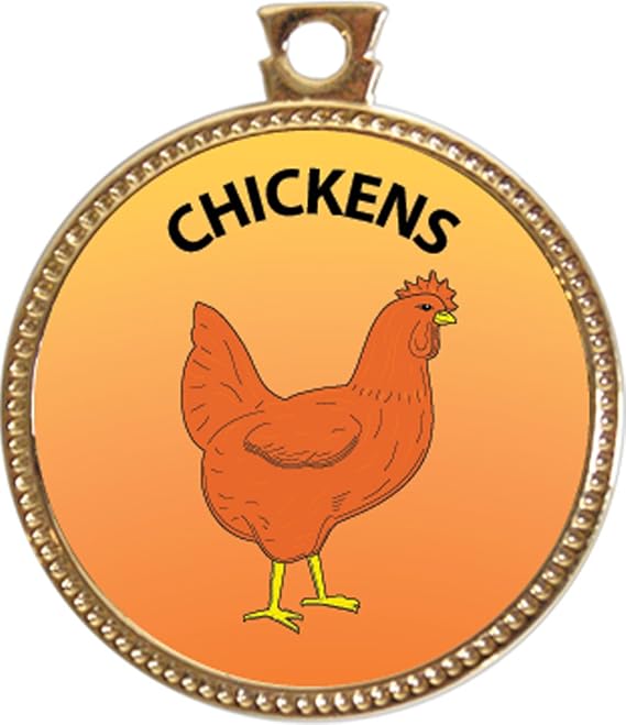 Amazon.com: Keepsake Awards Chickens Award, 1 inch Dia Gold Medal Farm ...