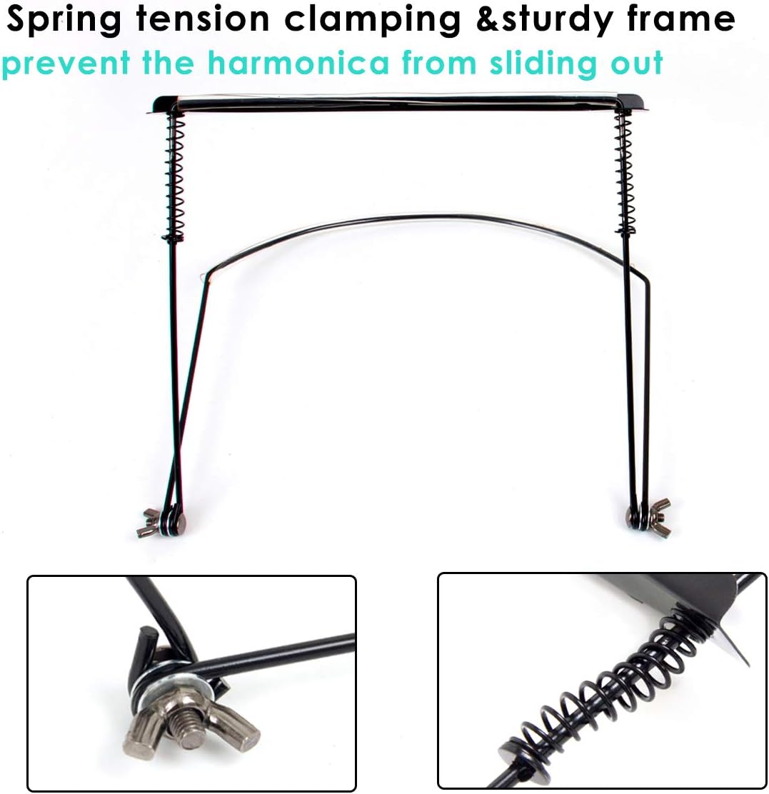 Adjustable Suitable 24 Hole 10 Hole Harmonica Neck Rack Mount Holder ...