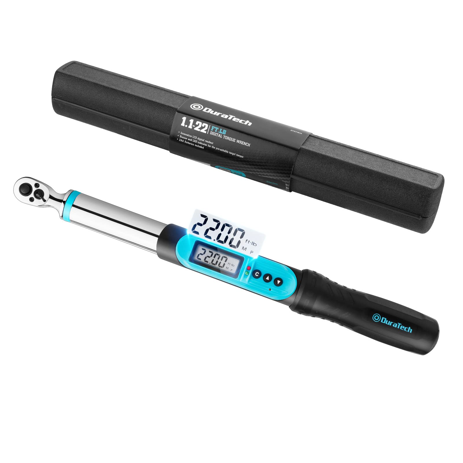 Mua DURATECH 1/4 Inch Drive Digital Torque Wrench (4.4-22 ft-lbs ...