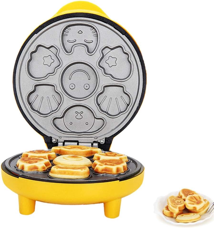 Review Cartoon Mini Cake Maker, Household Automatic Children’s Bread ...