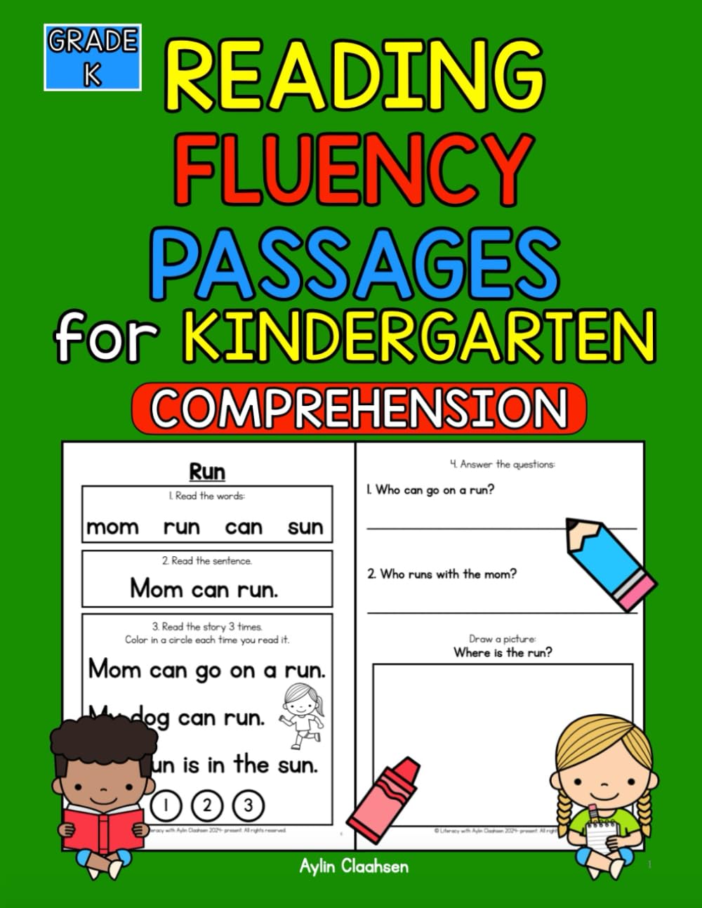 Mua Kindergarten Fluency Passages with Comprehension Questions Workbook ...