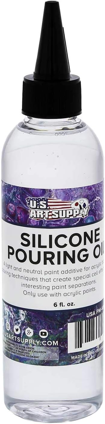 Amazon.com: U.S. Art Supply Silicone Pouring Oil - 6-Ounce - 100% ...