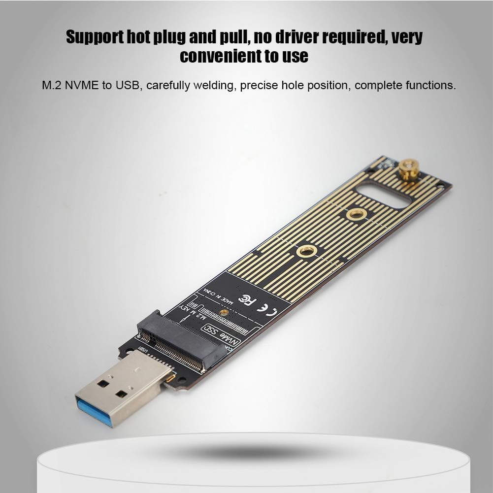 Tangxi m.2 NVMe to USB Adapter Board, M.2 SSD to USB 3.1 Type A Card, M.2 PCIe Based M Key Hard ...
