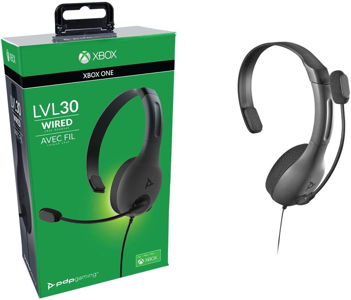 PDP - Auricular Mono Chat Gaming LVL30 Con Cable, Gris (Xbox One ...